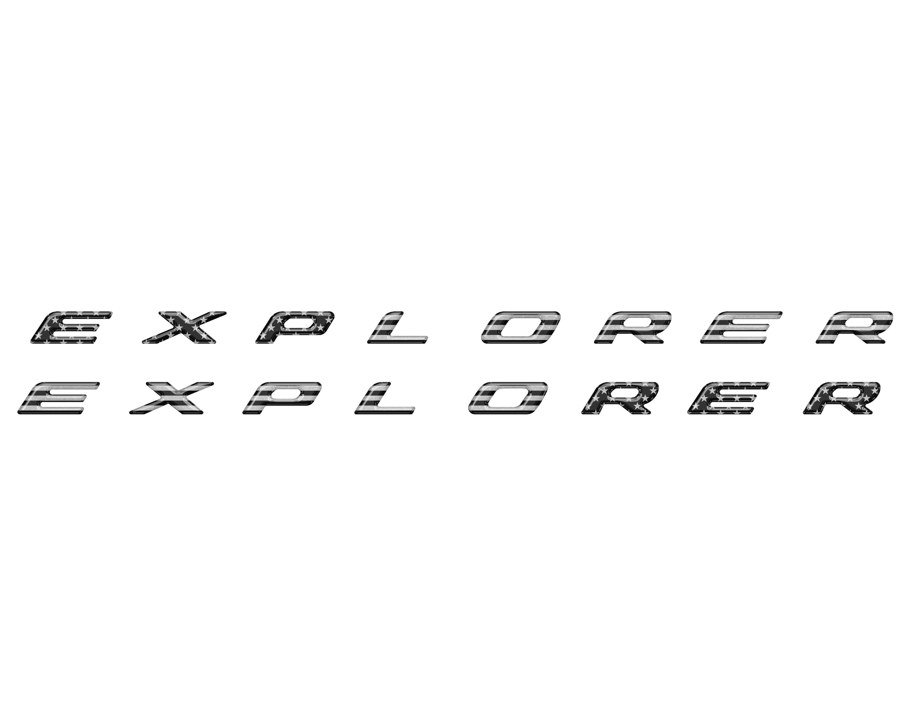 Rocker Panel Letter Inserts Fits 2020-2026 Ford Explorer — Tufskinz.com
