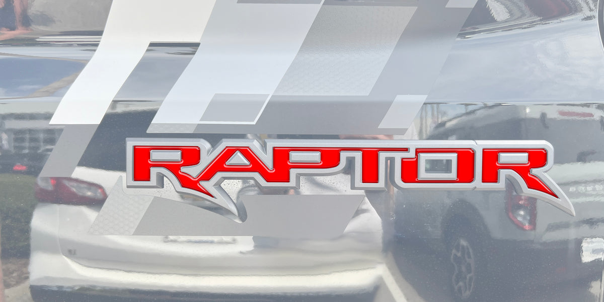 Raptor Tailgate Emblem Inserts Fits 2024-2026 Ford Ranger — Tufskinz.com
