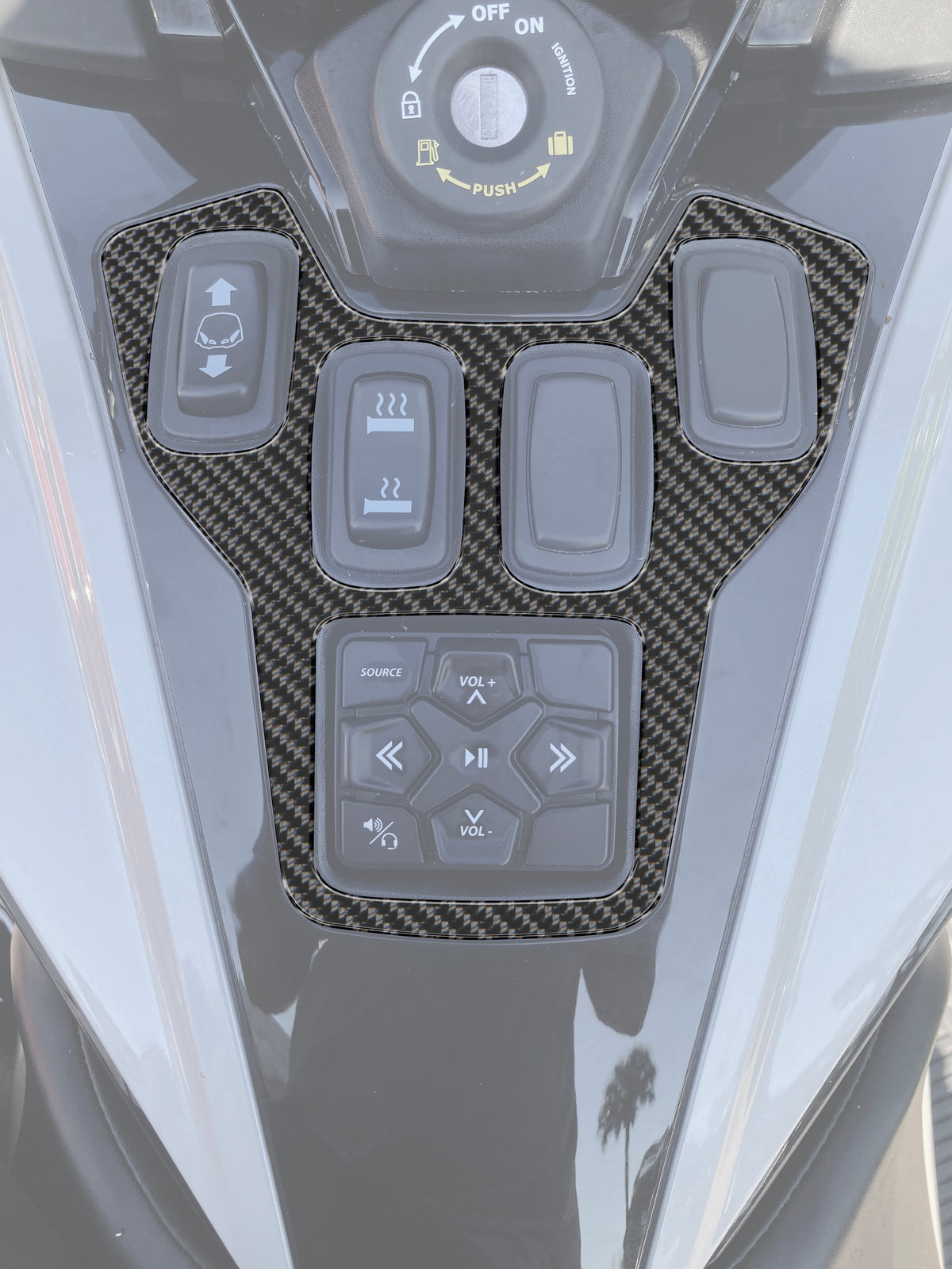 Center Console Switch Panel Accent Overlay Fits 2020-2023 Can-Am Spyde ...