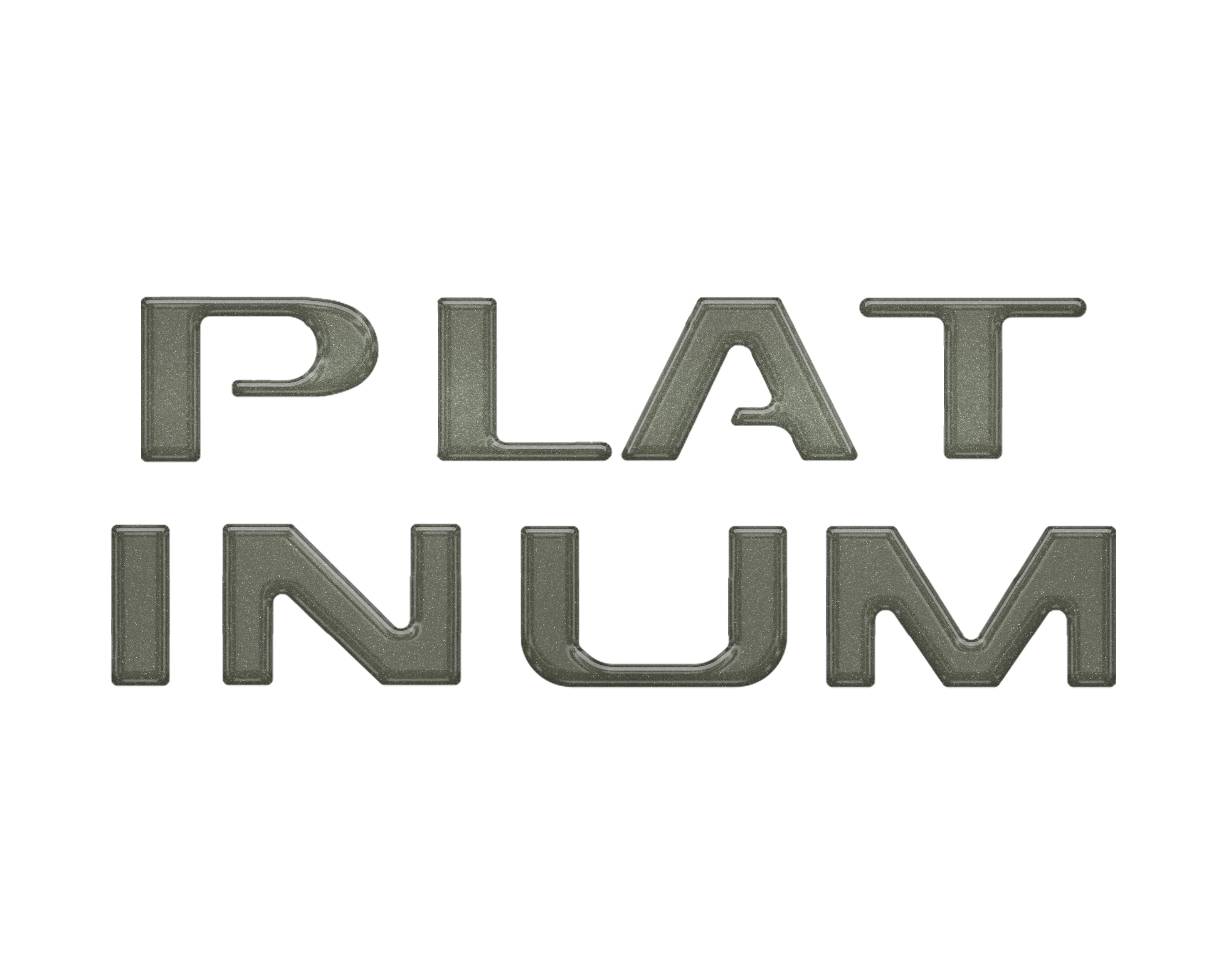 Platinum Tailgate Letter Inserts Fits 2023-2024 Ford Super Duty Platin ...