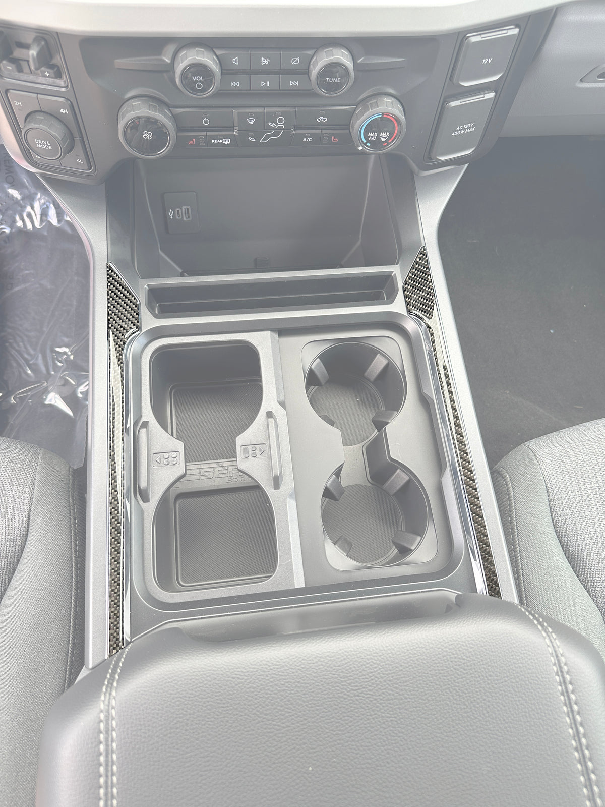 Center Console Chrome Cover Line Accent Trim Fits 2023-2026 Ford Super ...