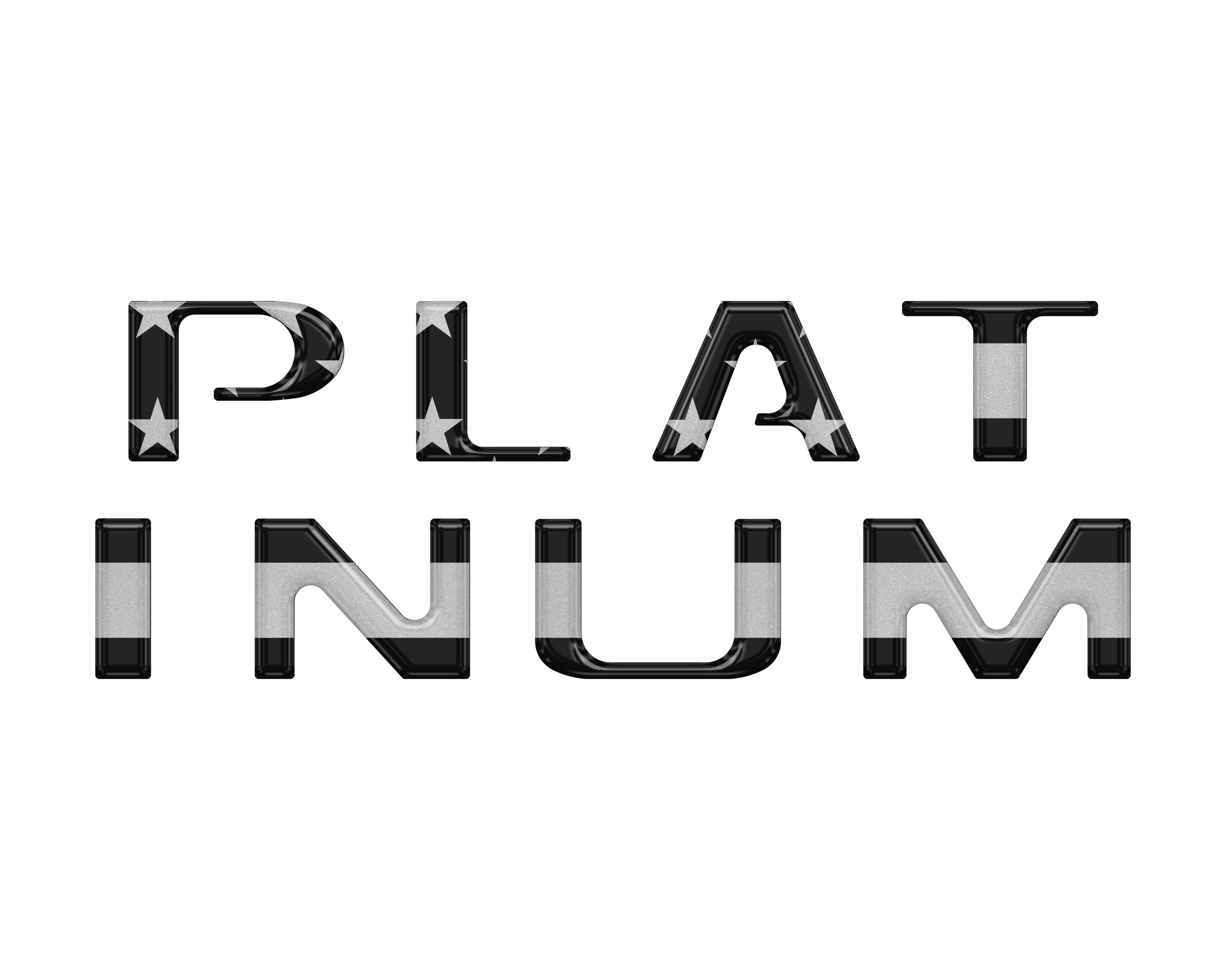 Platinum Tailgate Letter Overlays Fits 2020-2022 Ford Super Duty ...